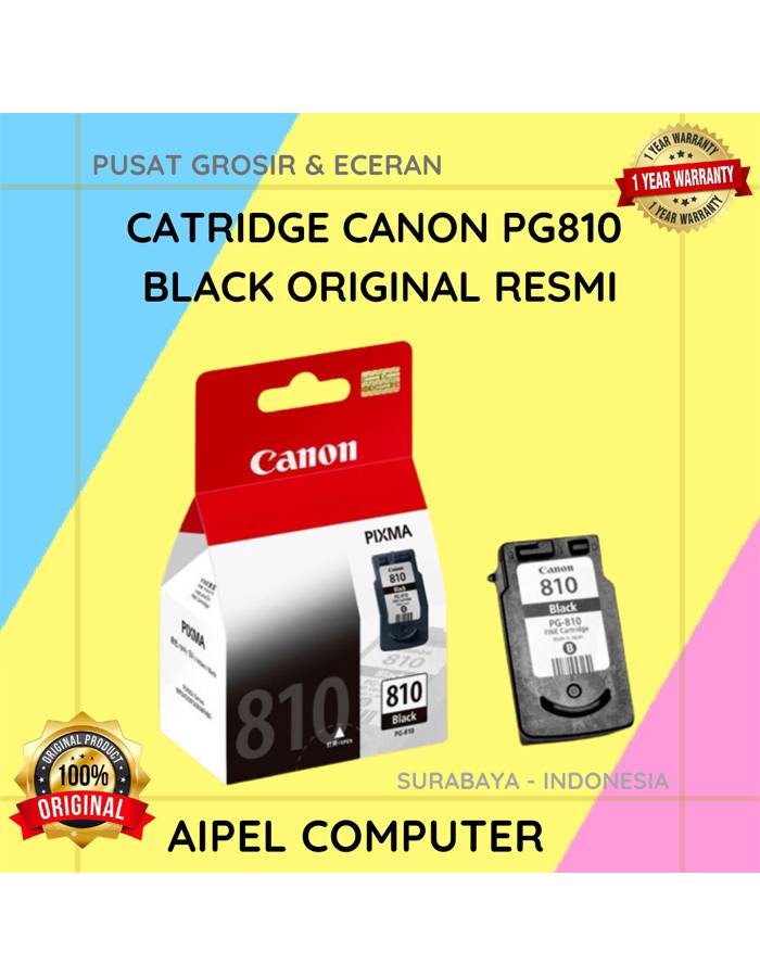 PG810 | CATRIDGE CANON PG810 BLACK ORIGINAL 100% - SWALAYAN KOMPUTER