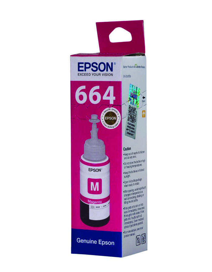 REFILL INK EPSON T6643 MAGENTA ORI - SWALAYAN KOMPUTER