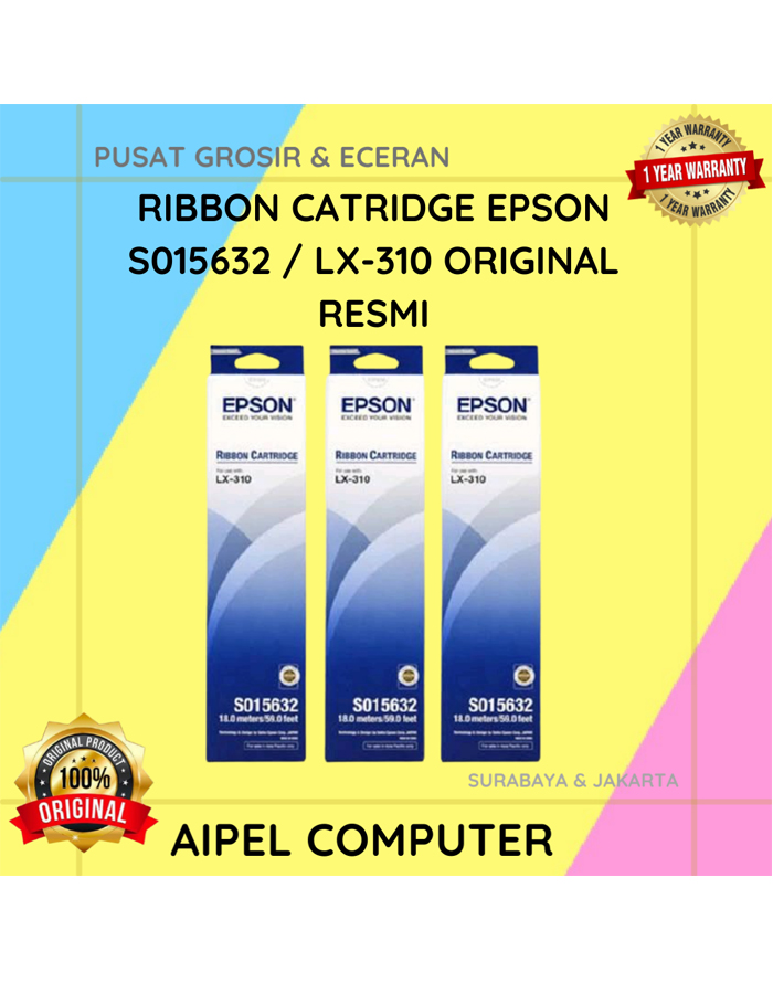 LX310 | RIBBON CATRIDGE EPSON S015632 / LX-310 ORIGINAL RESMI ...