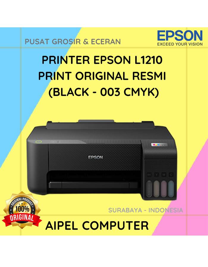 L1210 | PRINTER EPSON L1210 PRINT ORIGINAL RESMI (BLACK - 003 CMYK ...