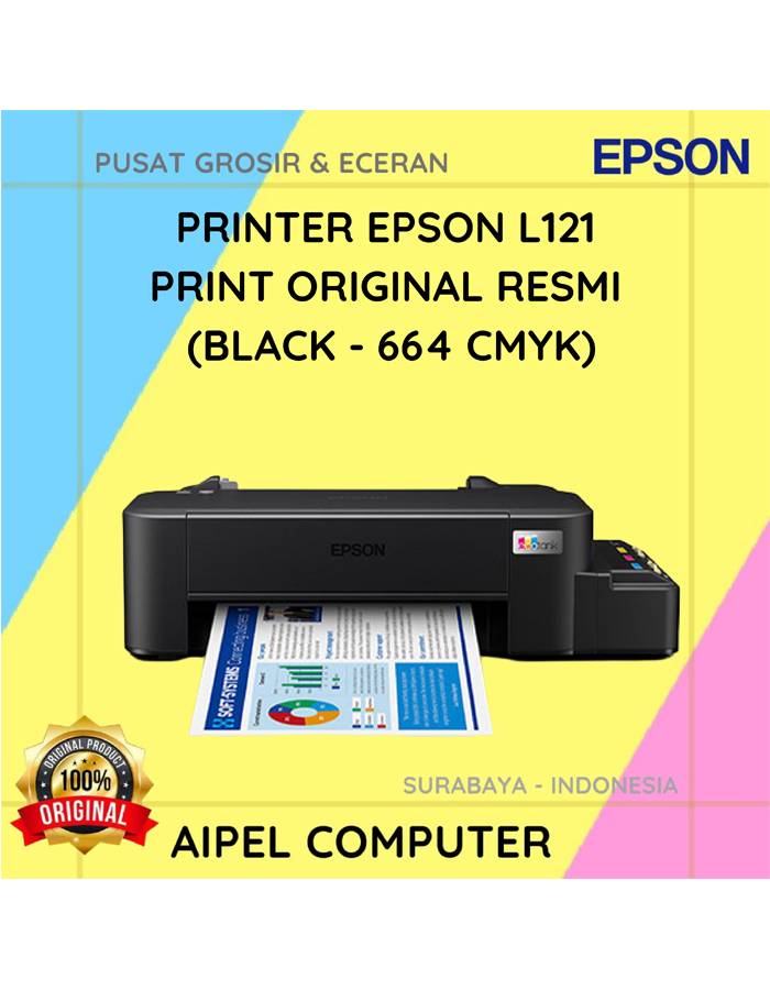 L121 | PRINTER EPSON L121 PRINT ORIGINAL RESMI (664 CMYK) - SWALAYAN ...