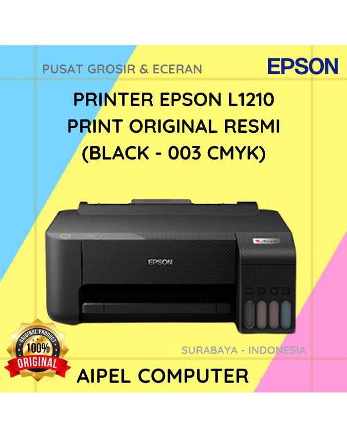 L1210 | PRINTER EPSON L1210 PRINT ORIGINAL RESMI (BLACK - 003 CMYK ...