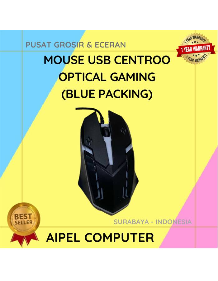 OPTICAL | MOUSE USB CENTROO OPTICAL GAMING (BLUE PACKING) - SWALAYAN ...