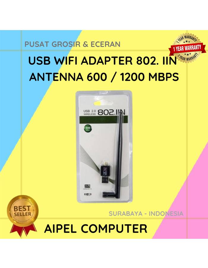 ANTENA | USB WIFI ADAPTER 802. IIN ANTENNA 600 / 1200 MBPS - SWALAYAN ...