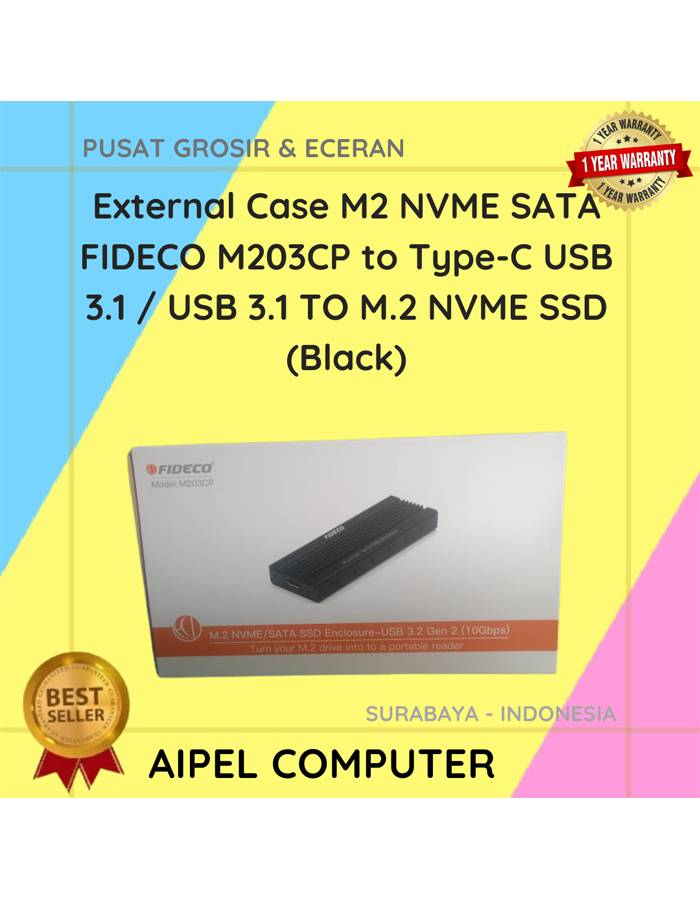 M203CP | External Case M2 NVME SATA FIDECO M203CP to Type-C USB 3.1 ...